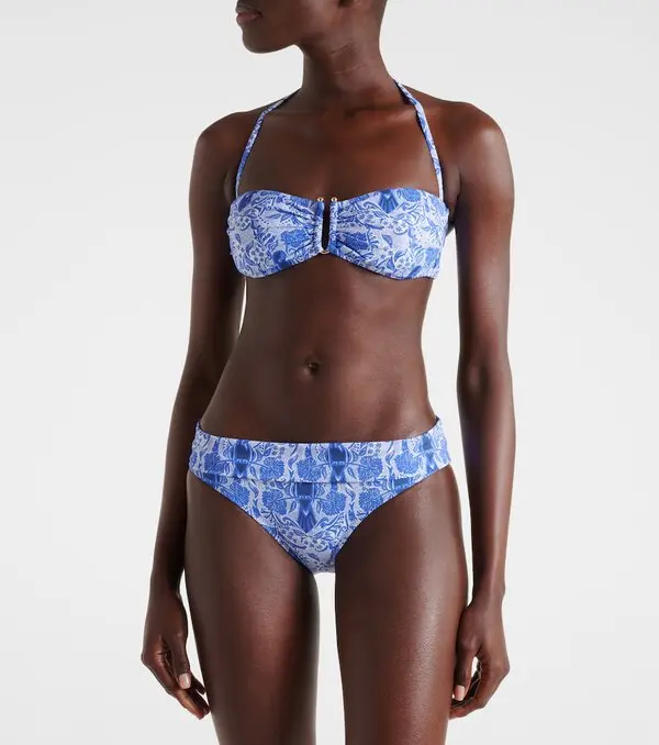 Heidi Klein Lake Como Printed Bikini Top