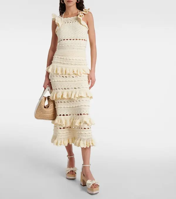 JIMMY CHOO Ricia Leather And Raffia Platform Sandals - Multicoloured