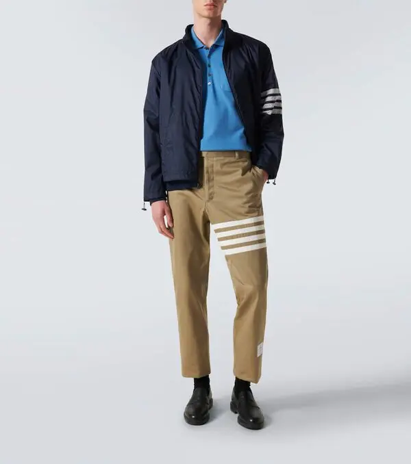 Thom Browne 4-bar Cotton Piqué Polo Shirt