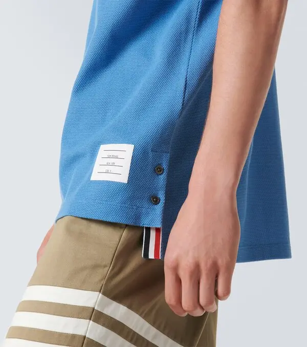 Thom Browne 4-bar Cotton Piqué Polo Shirt