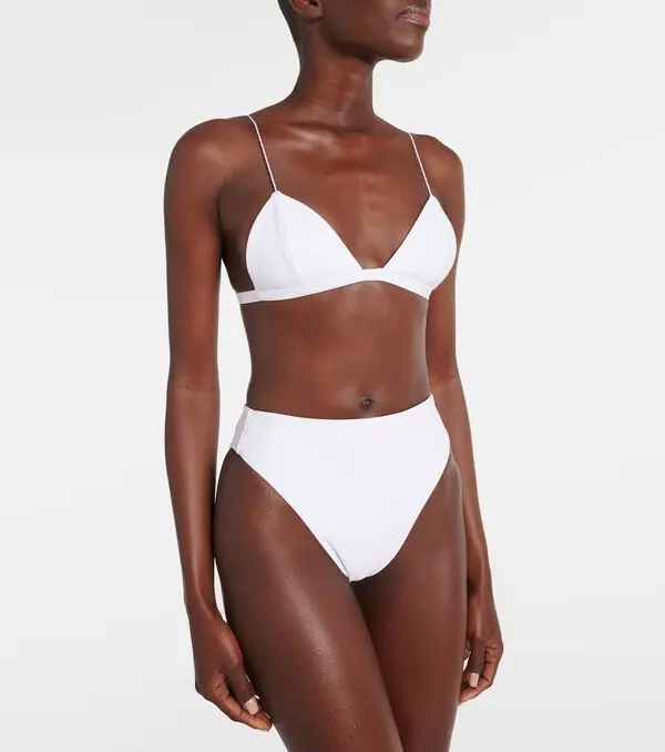 Jade Swim Incline High-rise Bikini Bottom - White