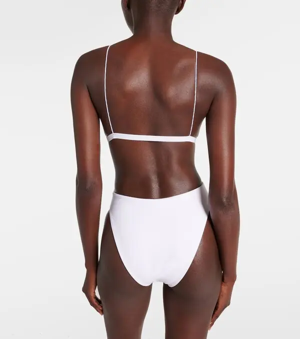 Jade Swim Incline High-rise Bikini Bottom - White