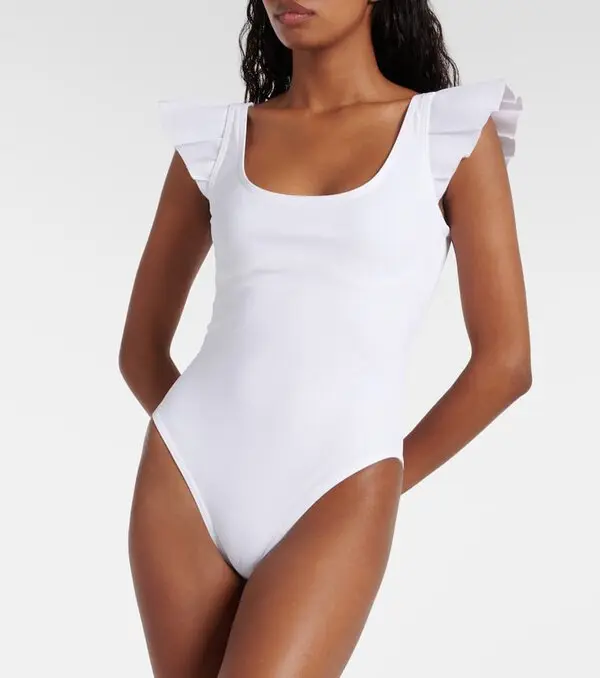 KARLA COLLETTO Alora Ruffled Swimsuit - White