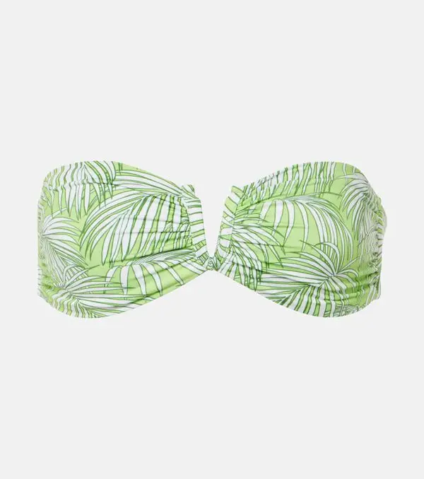 Melissa Odabash Alba Printed Bandeau Bikini Top - Green