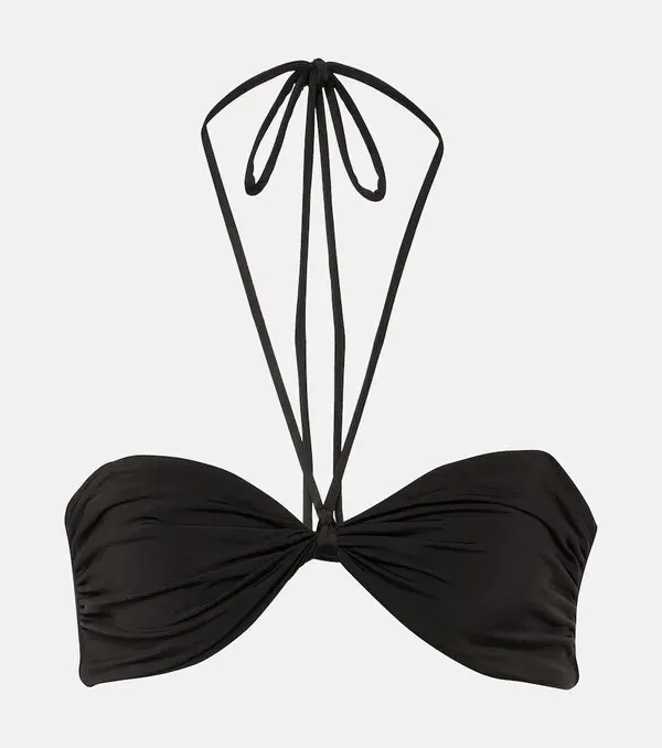 Jade Swim Liana Halterneck Bikini Top - Black