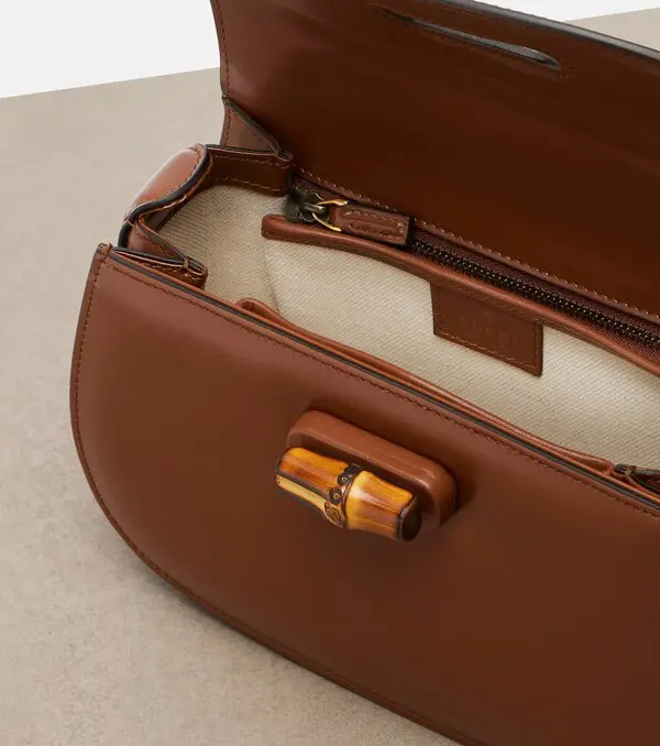 Gucci Bamboo 1947 Small Leather Top-handle Bag - Brown