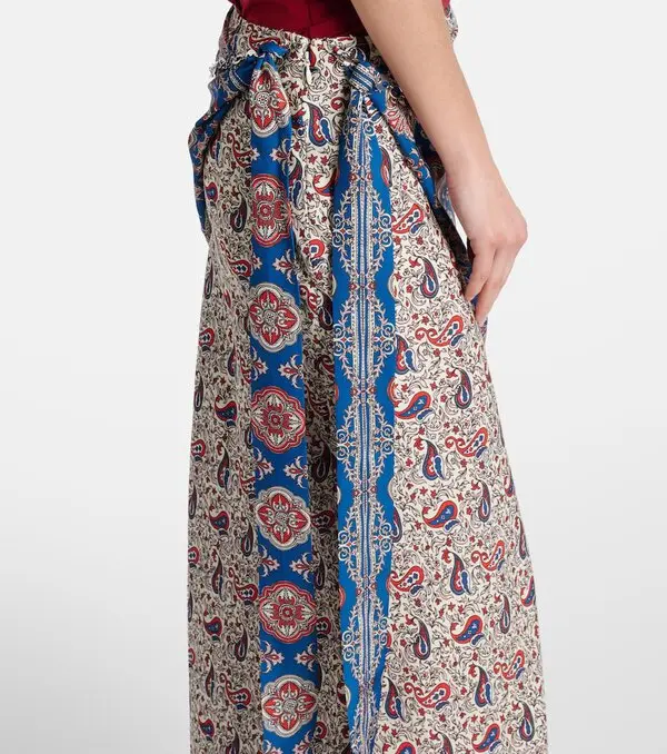 Rabanne Paisley Satin Maxi Skirt