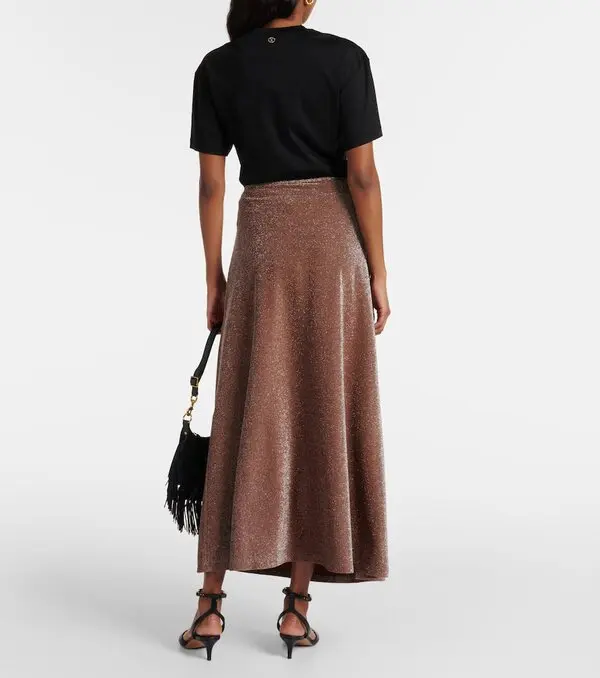 Johanna Ortiz Ring-detail Maxi Skirt - Brown