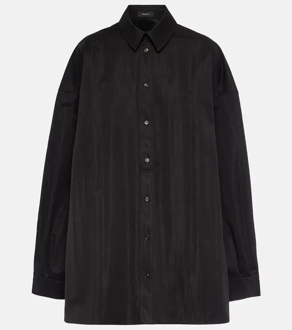 Wardrobe.NYC Oversized Cotton-blend Drill Shirt - Black