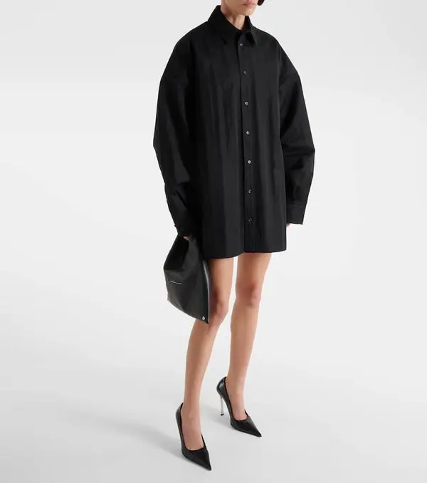 Wardrobe.NYC Oversized Cotton-blend Drill Shirt - Black