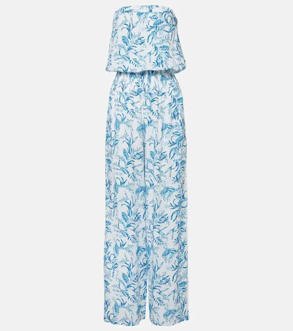 Melissa Odabash Naomi Strapless Jumpsuit - Blue