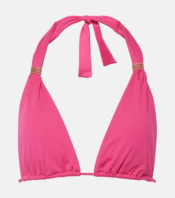 Melissa Odabash Grenada Embellished Bikini Top - Pink