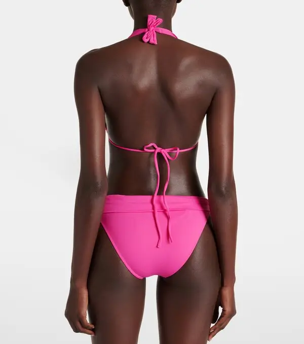 Melissa Odabash Grenada Embellished Bikini Top - Pink