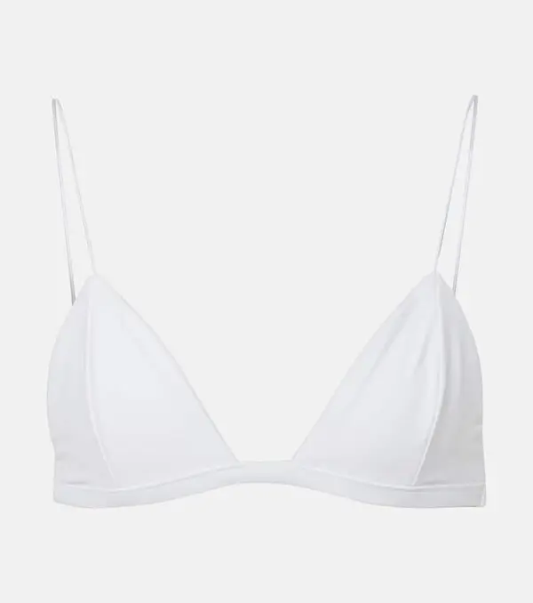 Jade Swim Micro Perfect Match Bikini Top - White