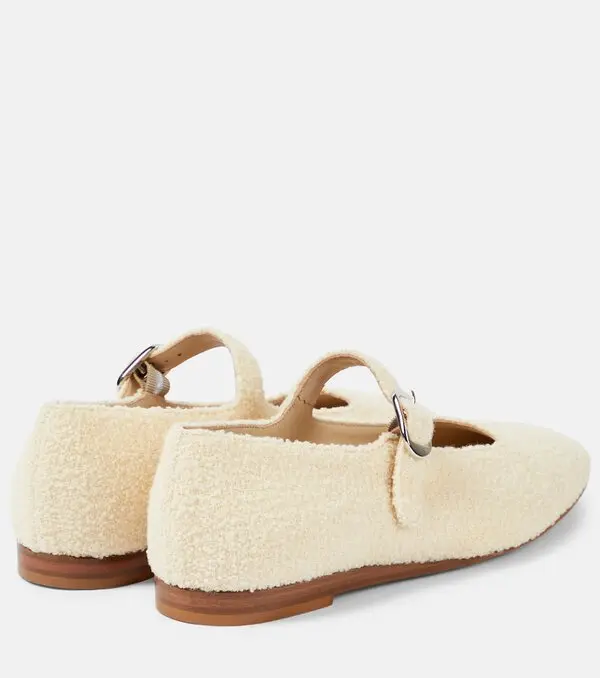Le Monde Beryl Canvas Mary Jane Flats - White