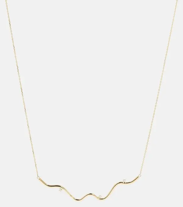 STONE AND STRAND Harbor Lights 10kt Necklace With Diamonds - Gold