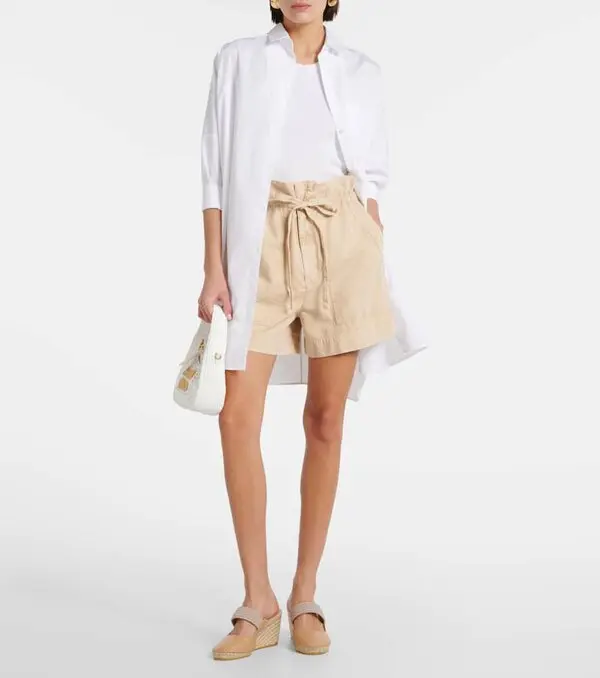MALONE SOULIERS Siena 70 Leather Espadrille Wedges - Beige