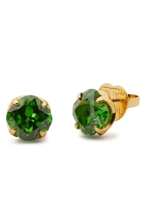 Kate Spade New York Round Stud Earrings - Green/gold
