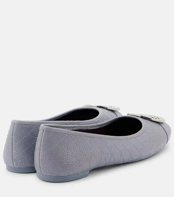 Tory Burch Claire Leather Ballet Flats - Blue
