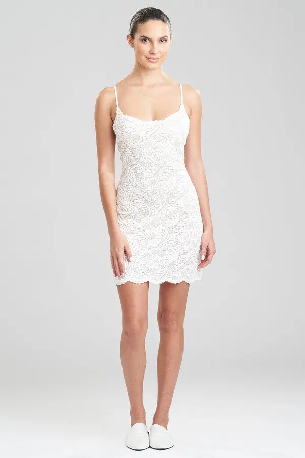 Natori Bridal Allover Lace Chemise - White