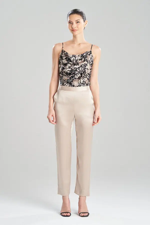 Natori Key Essentials Silk Straight Leg Pants
