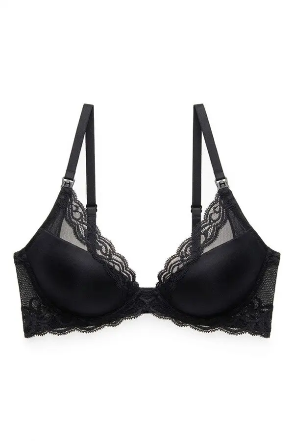 Natori Feathers Maternity Plunge T-shirt Bra - Black