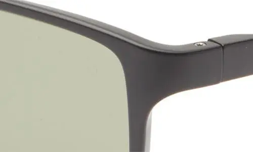 Tag Heuer Bolide Rectangle Sunglasses - Matte Black / Green Polarized