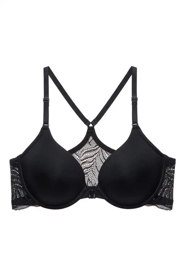 Natori Lush Front Close Contour Underwire Bra - Black