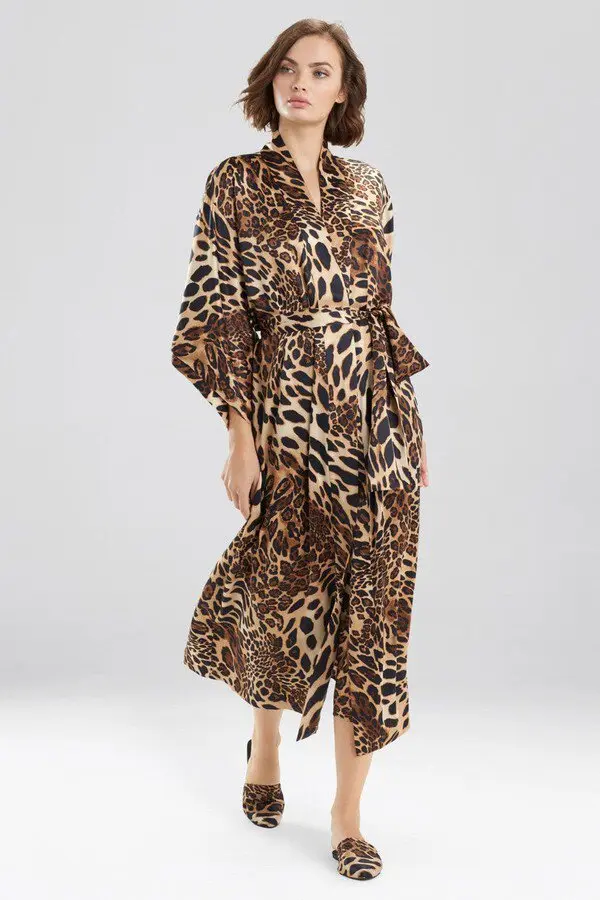 Natori Luxe Leopard Robe - Neutral