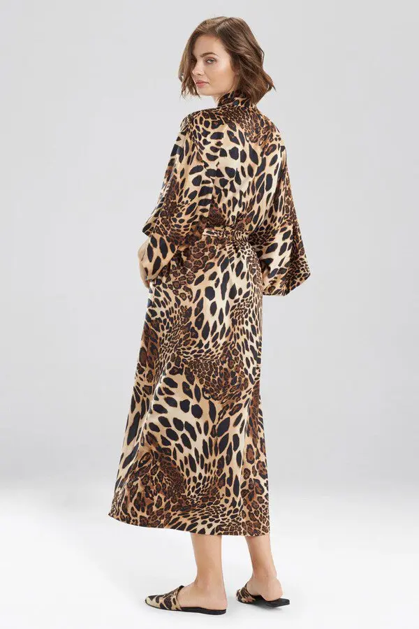 Natori Luxe Leopard Robe - Neutral