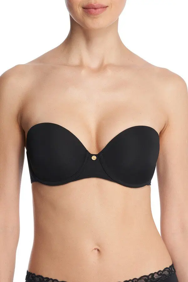 Natori Pure Luxe Strapless Contour Underwire Bra - Black
