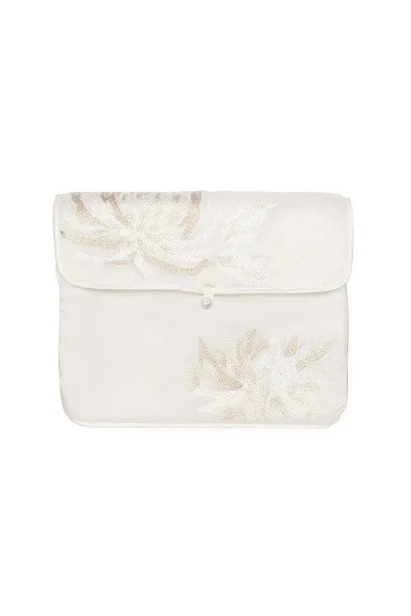 Natori Bridal Embroidery Small Lingerie Bag - White