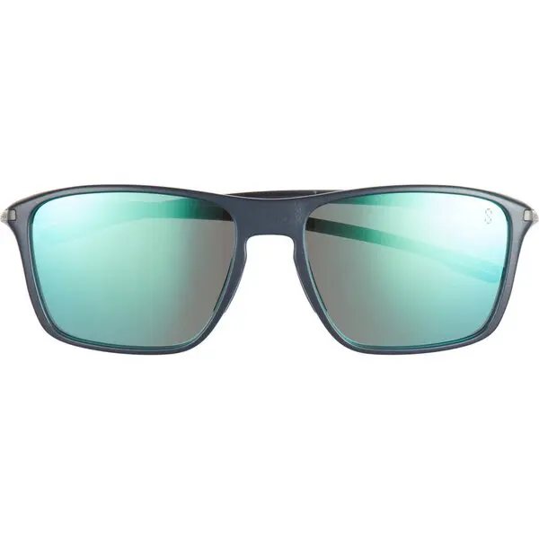 Tag Heuer Vingt Sept Rectangular Sunglasses - Matte Blue/green Polarized