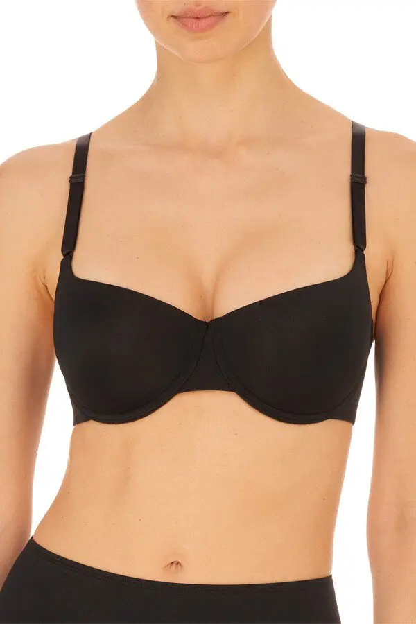 Natori Liquid Convertible Balconette Push-up Bra - Black