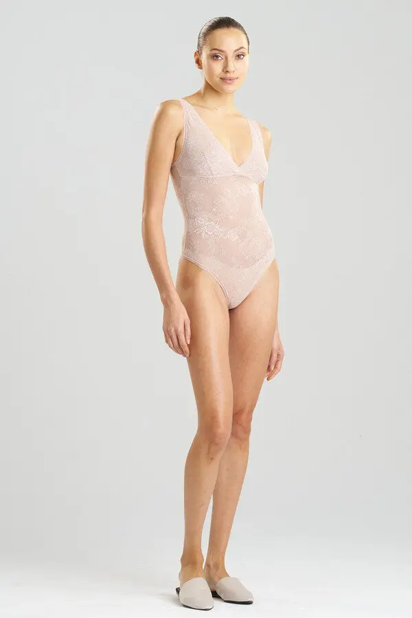 Natori Dragon Lace Bodysuit - Natural