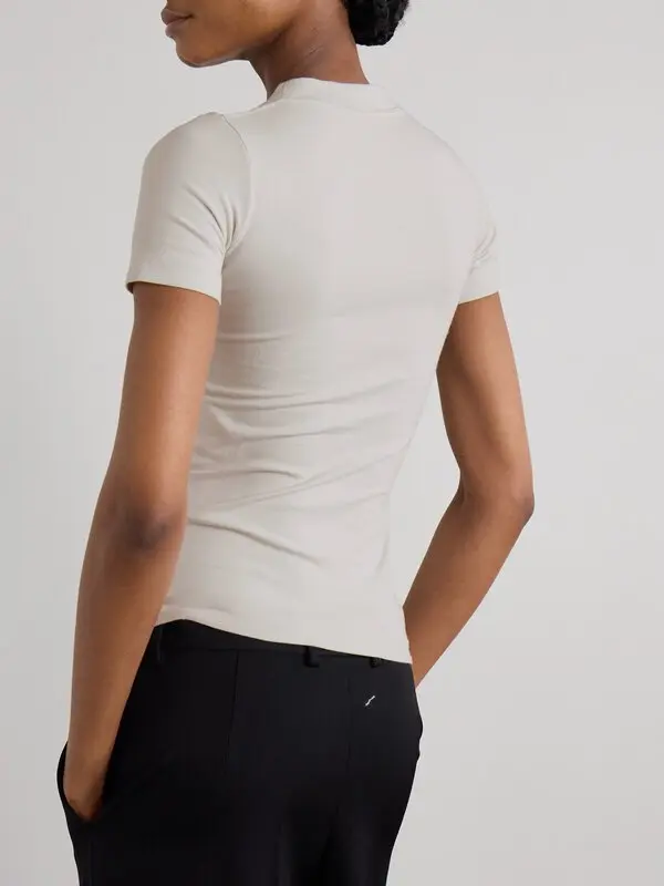 Balenciaga Embroidered Fitted T-shirt - White