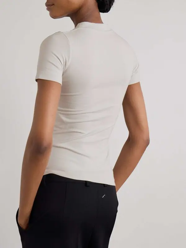 Balenciaga Embroidered Fitted T-shirt - White