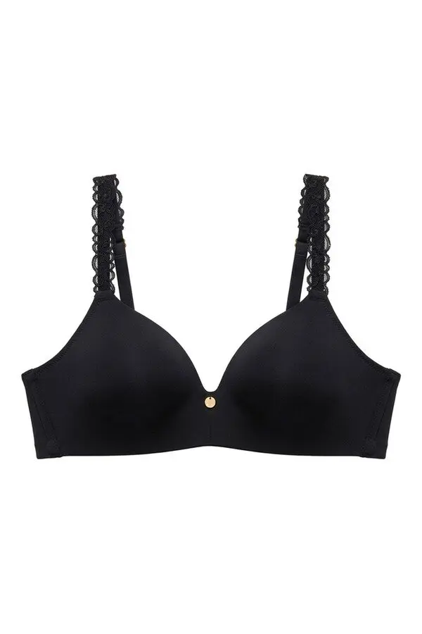 Natori Pure Luxe Wireless Contour Bra - Black