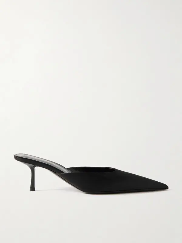 Saint Laurent Barbara Satin Mules