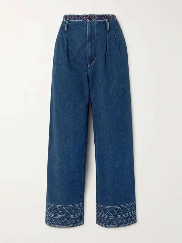 BODE Murray High-rise Wide-leg Jeans