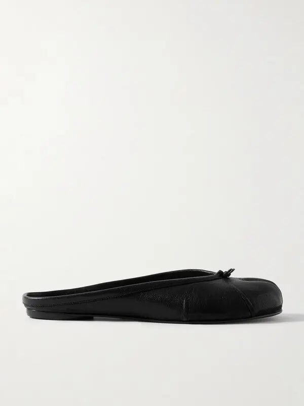 MAISON MARGIELA Tabi Leather Slippers - Black