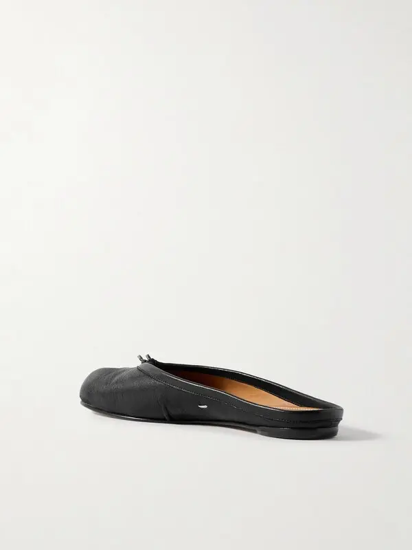 MAISON MARGIELA Tabi Leather Slippers - Black