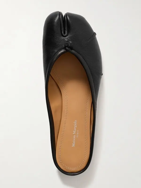 MAISON MARGIELA Tabi Leather Slippers - Black