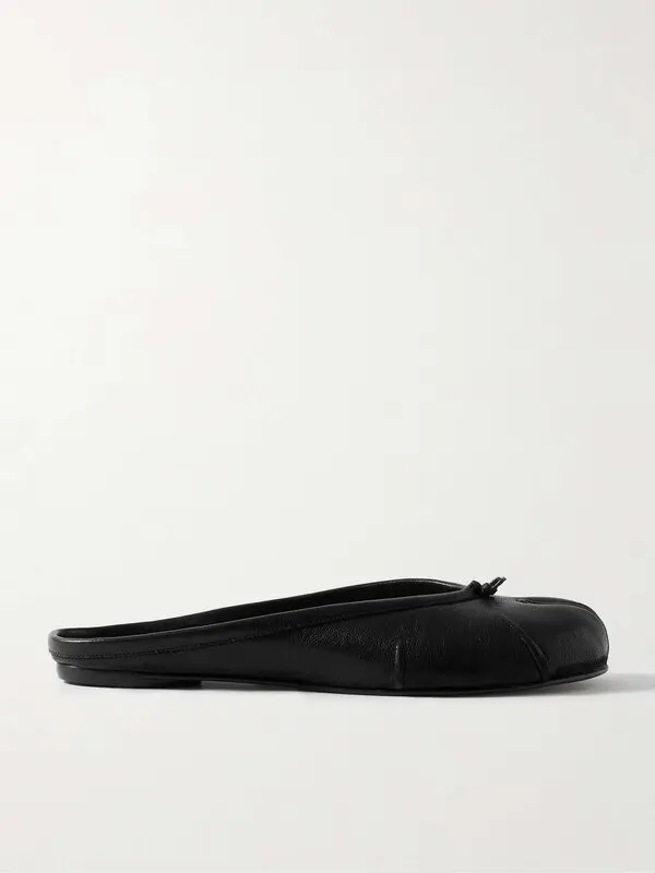 MAISON MARGIELA Tabi Leather Slippers - Black