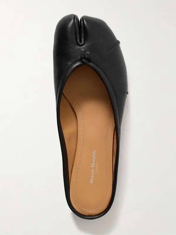 MAISON MARGIELA Tabi Leather Slippers - Black