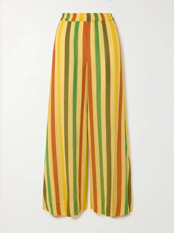 Suzie Kondi Elira Striped Wide-leg Pants