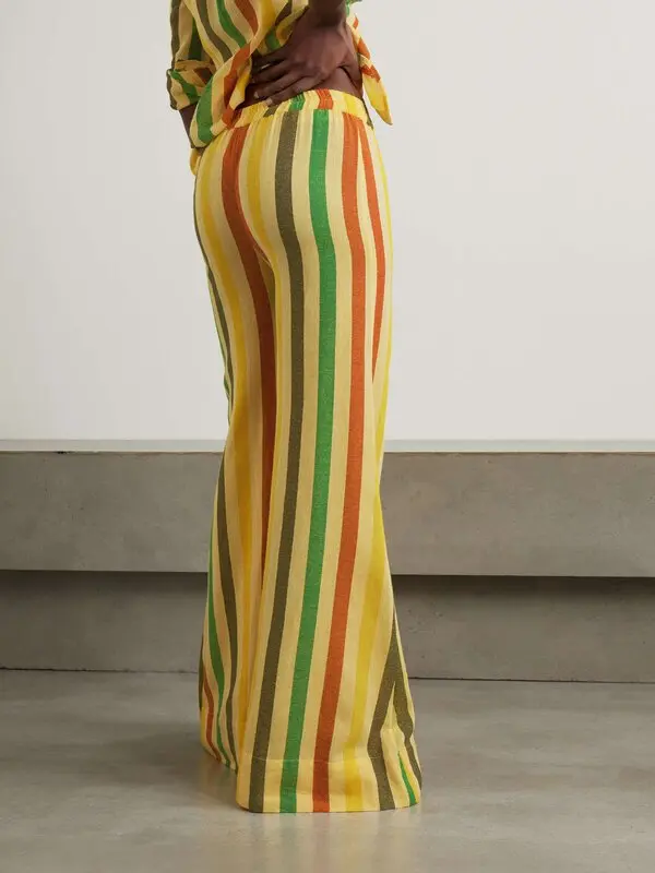 Suzie Kondi Elira Striped Wide-leg Pants