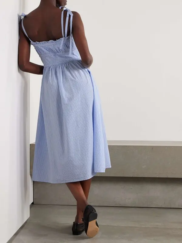 ralph lauren cotton seersucker dress Floral-Print Seersucker Dress