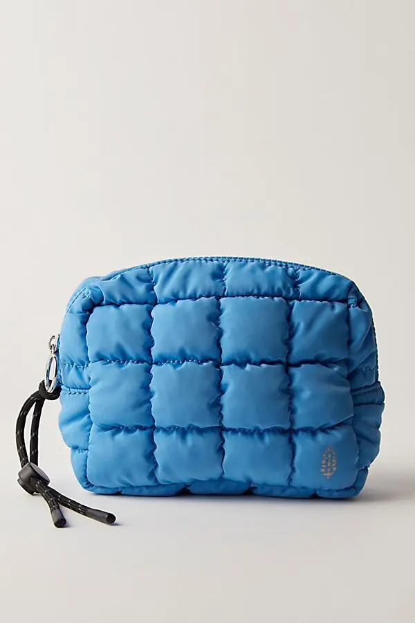 Free People Quilted Mini Case - Denim Blue