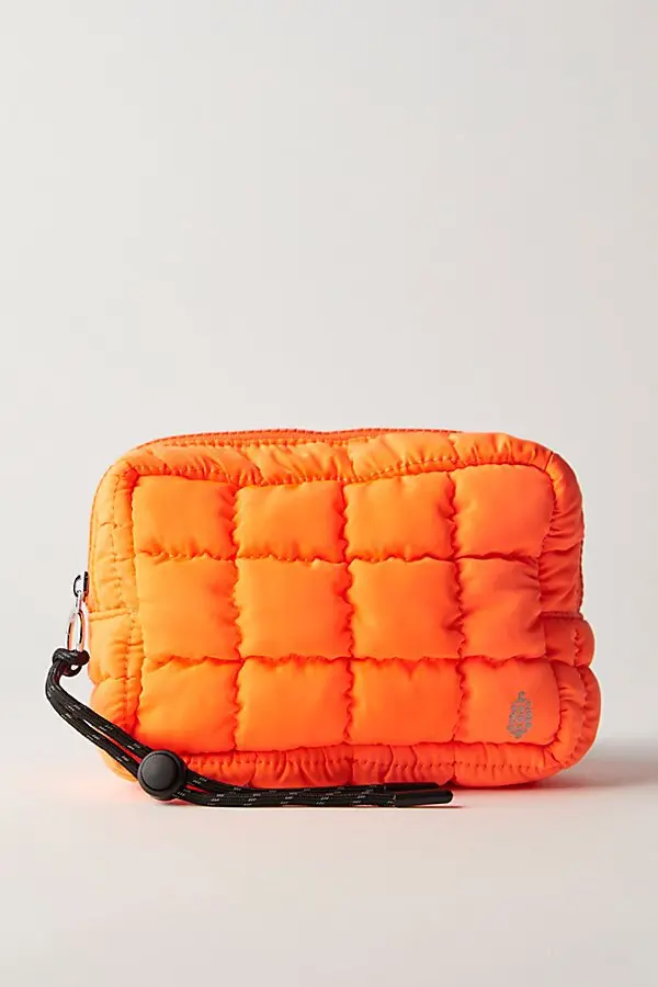 Free People Quilted Mini Case - Electric Orange